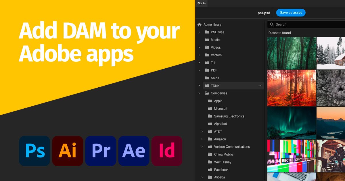 How DAM fits creative agency workflow: Adobe CC integration